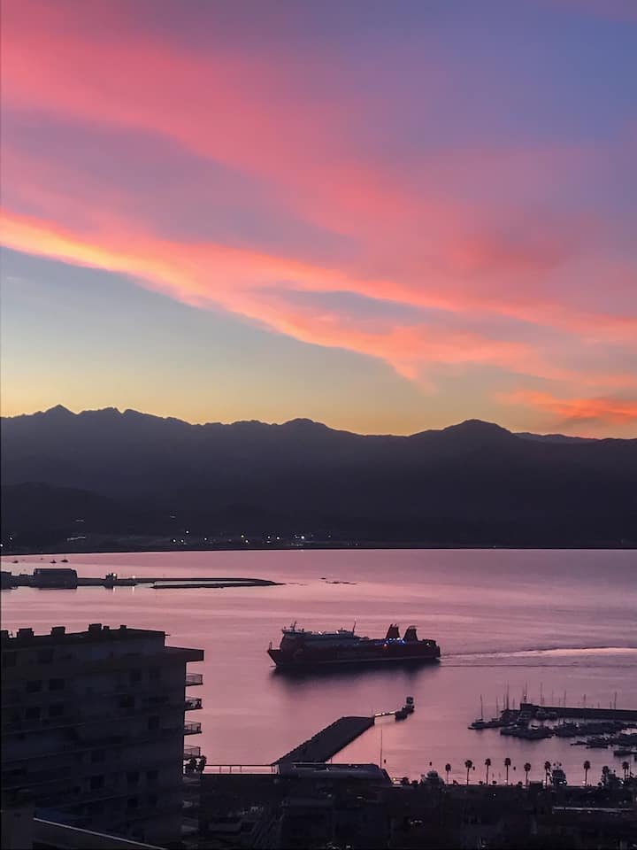 Grand Appart Climatisé Terrasses (Superbe Vue Mer) - Ajaccio