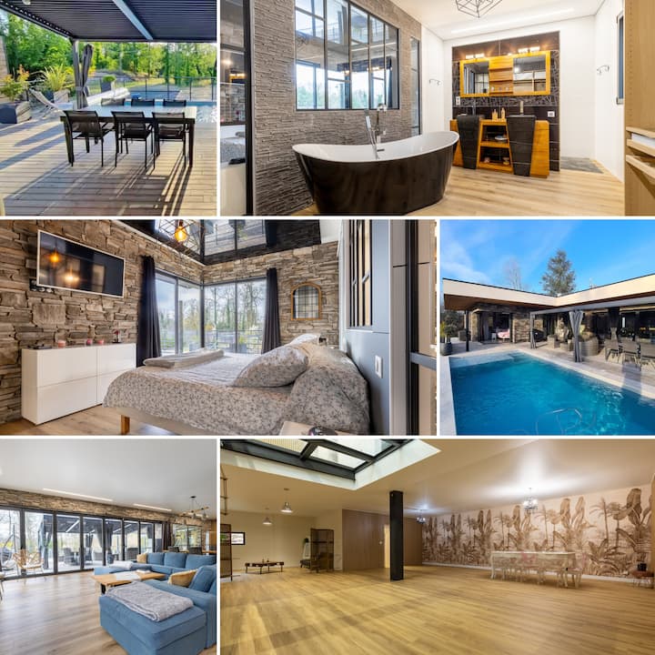 Villa Design-1h De Paris-piscine Chauffée-pétanque - Nemours