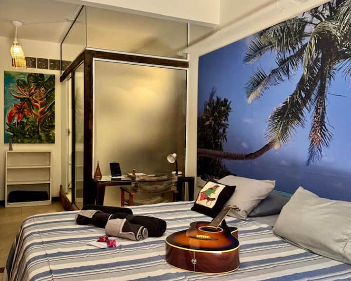 King Bed Bathroom Concept Ame Ilha+bela 100m Sea - Ilhabela