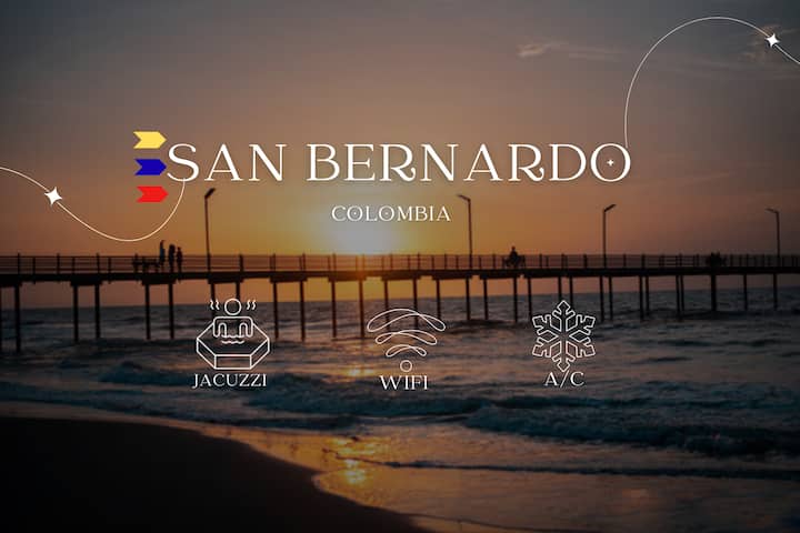 Cabin +Ac+wifi+jacuzzi+bbq+seafront@sanbernardo - Córdoba (Colombia)