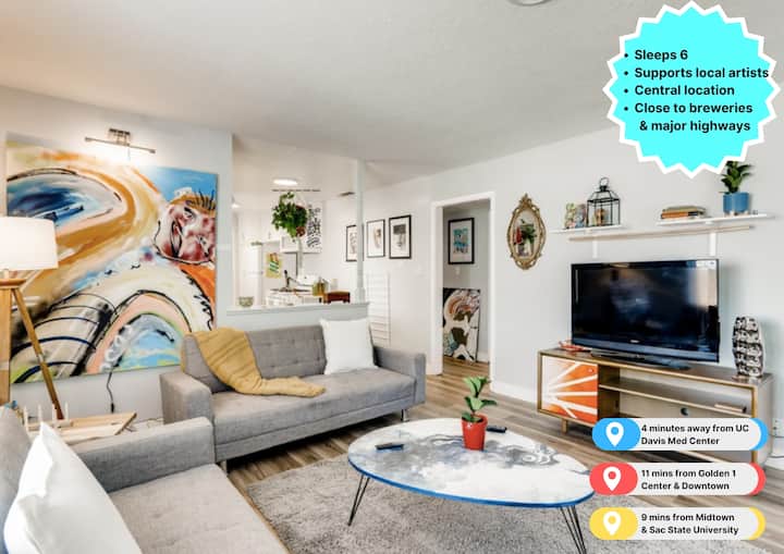 Smart, Eclectic Art House Near Uc Davis Med Center - Sacramento, CA