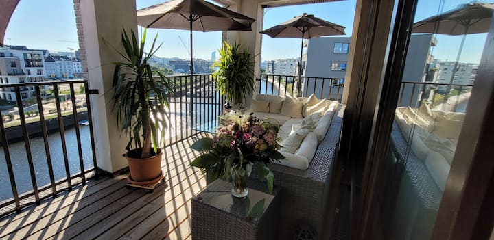 Luxuswohnung, Hafeninsel, 10min Zentrum Frankfurt - Offenbach