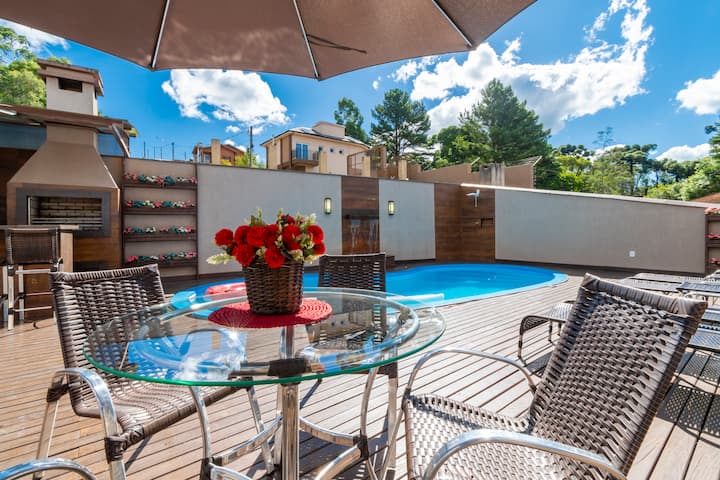 Casa Com Piscina E Bebidas Grátis @Locacaonaserra - Canela