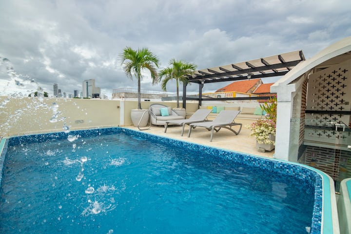 Casa Colonial Encantadora En La Ciudad Antigua - Cartagena