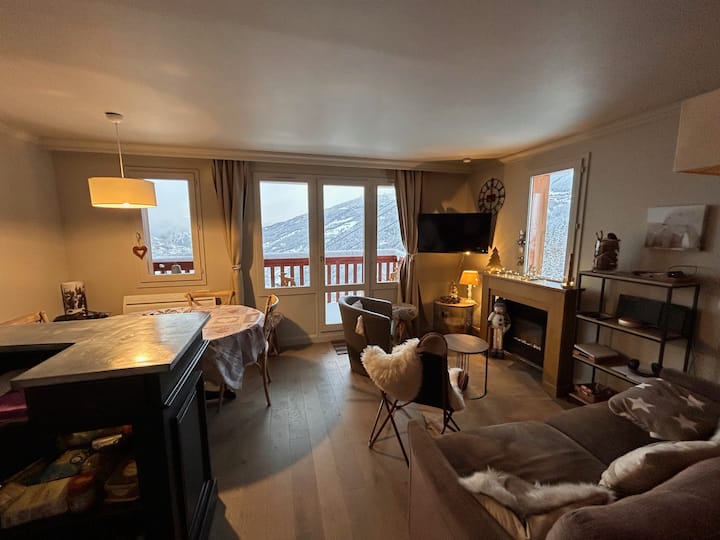 La Plagne-les Coches Skis Aux Pieds Vue Mont-blanc - Les Coches