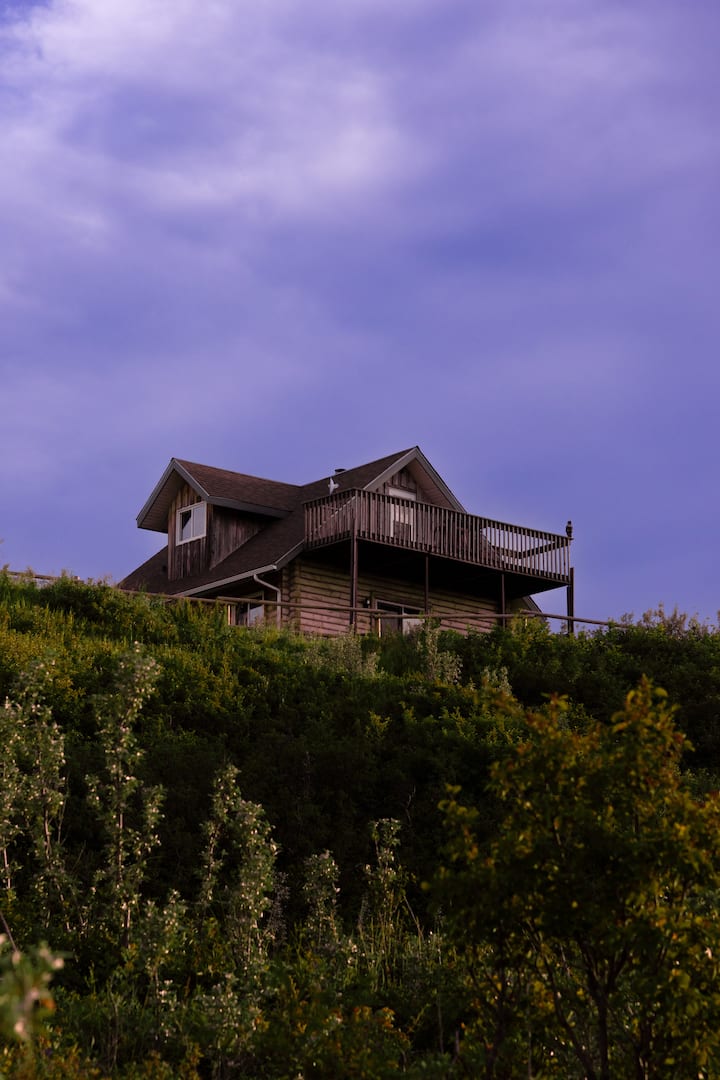 Cabin On The Coulee Farm: The Log Cabin - Alberta