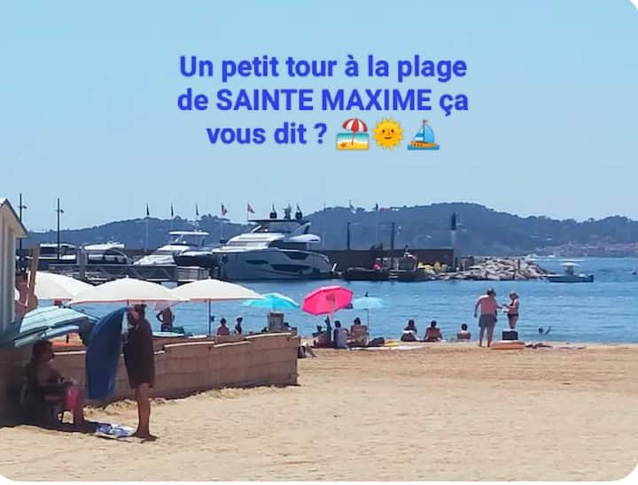 Climatisé Parking Linge Ménage Calme, Tout Y Est - Sainte-Maxime