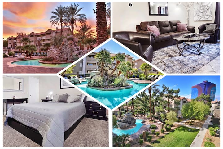 Upgraded Tropical Oasis! Pool, Hot Tub, Gym! - Las Vegas Strip, NV