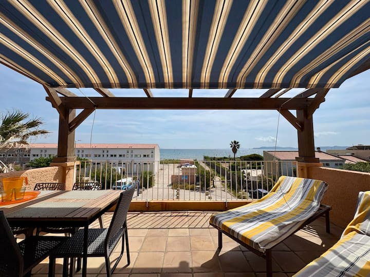 «Indigo » Splendide Vue Mer, 4pers, Climatisé - Île de Porquerolles