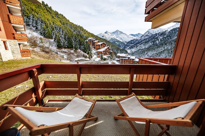 Studio Vue Magnifique Grand Balcon 1800 Mottaret - Méribel