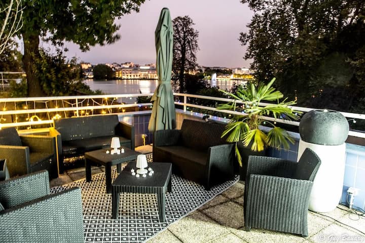 La Maison Du Lac : Vue & Terrasse, 15 Min Paris - Enghien-les-Bains