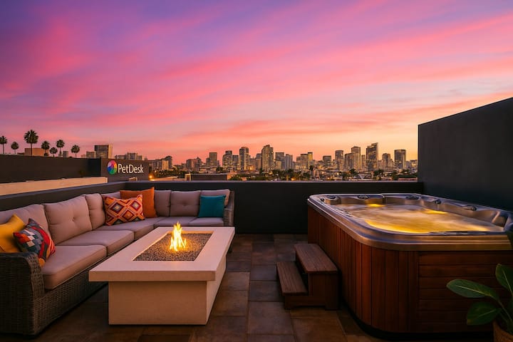 Lux Tri Level Home Rooftop Jacuzzi Jetliner Views - San Diego, CA