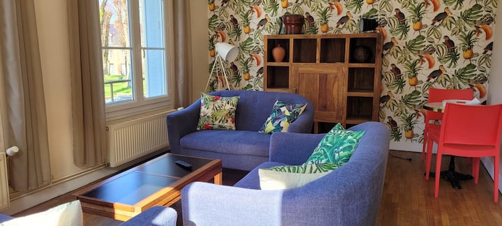 Maison Confortable Vue Chateau Centre Bourg Calme - Orne