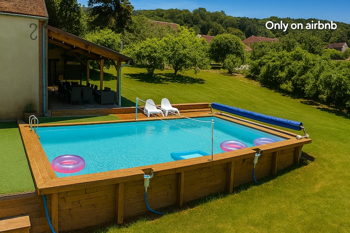 La Maison D’en Bas Avec Belle Piscine Chauffée - Yonne