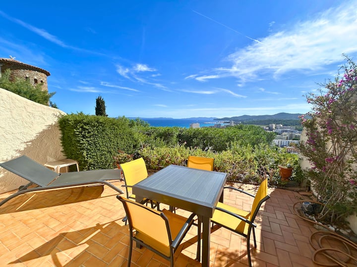 Le Belvédère - Cosy T2- Terrasse- Vue Mer- Parking - Le Lavandou