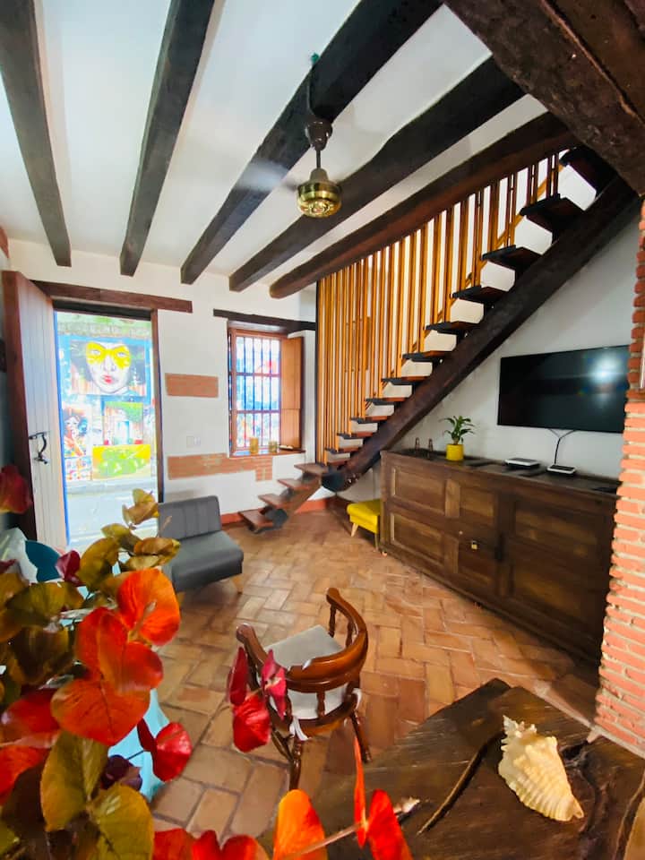 Casa Azul/para 4 Personas (Getsemani) - Cartagena