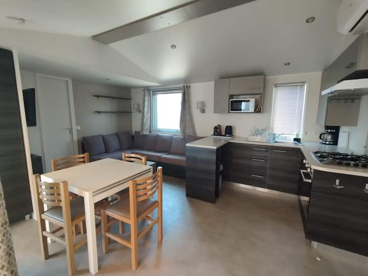 Mobile Home 2 Ch 2 Sbd Climatisé 4 Pers Camping 4* - Lattes