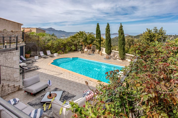 Villa Piscine Pour 12 Pers, Vue Mer Et Montagne - Korsika
