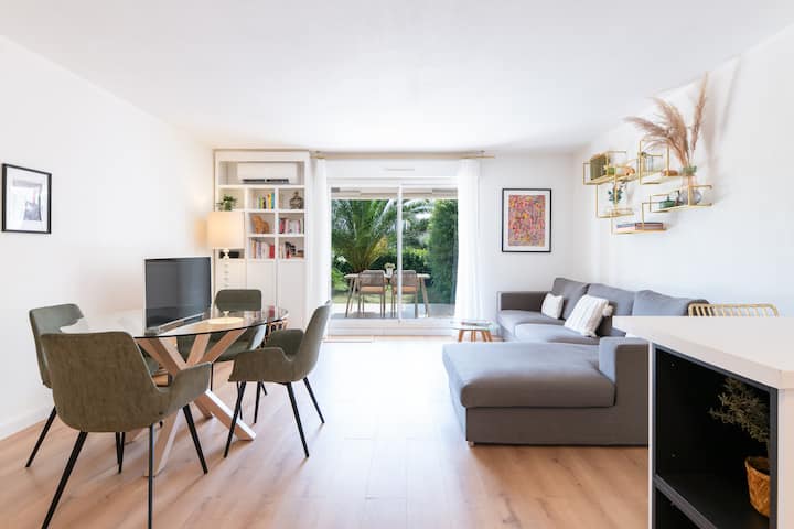 2p Cosy Avec Jardin Privé – Calme & Tout éQuipé - Saint-Laurent-du-Var