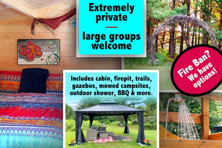 Group Camping- Outdoor Hike Tenting Firepit Cabin! - Perth