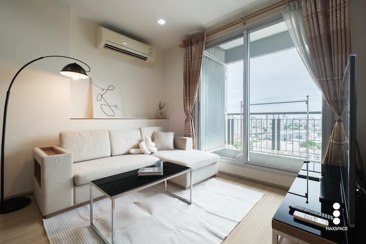 Bright&comfort★47sqm. 1br+rooftop Pool-next To Mrt - Bangkok