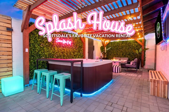 Splash House #1 In Scottsdale | Pink Pool & Hottub - Scottsdale, AZ