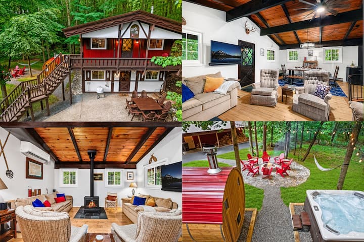 Chalet Getaway | Hot Tub | Sauna | Firepit | Pool - Michigan