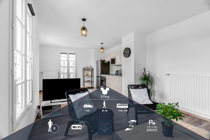 *Disneyland-paris* 8 Pers, Parking, Borne Ve - Serris