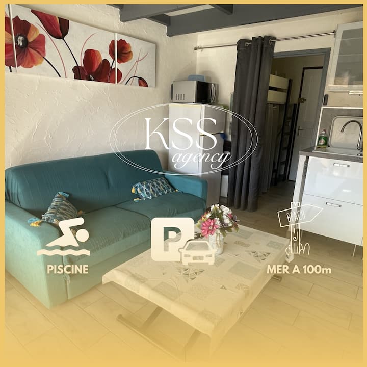 Studio 24m² | Parking | Clim | Piscine | Mer>100m - Roquebrune-sur-Argens