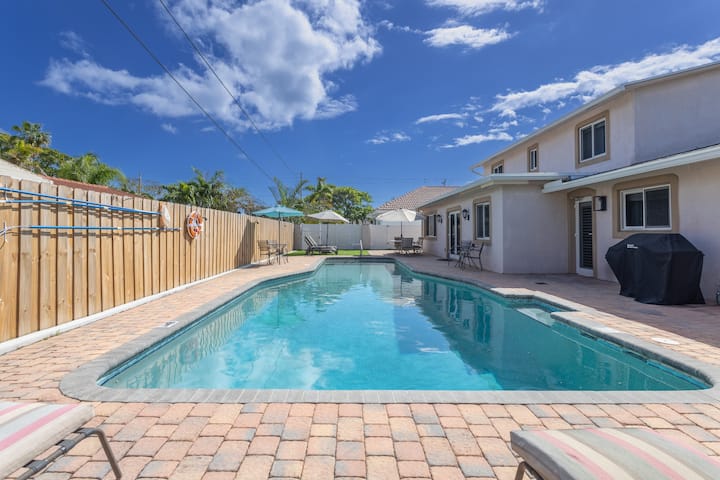 5 Br/3 Ba House- 4 Min To Beach With 45ft Pool - Pompano Beach, FL