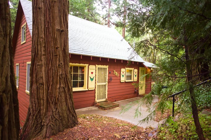 1940s Storybook Knotty Pine Cabin - 3 Days For 2 - Crestline, CA