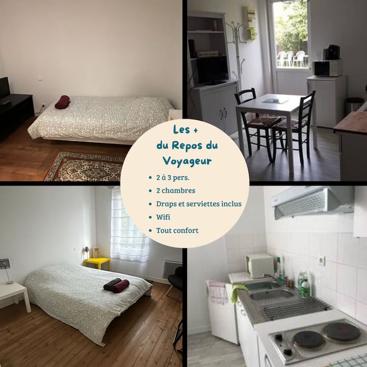 Le Repos Du Voyageur T3 45 M² Tout Confort - Lussac-les-Châteaux