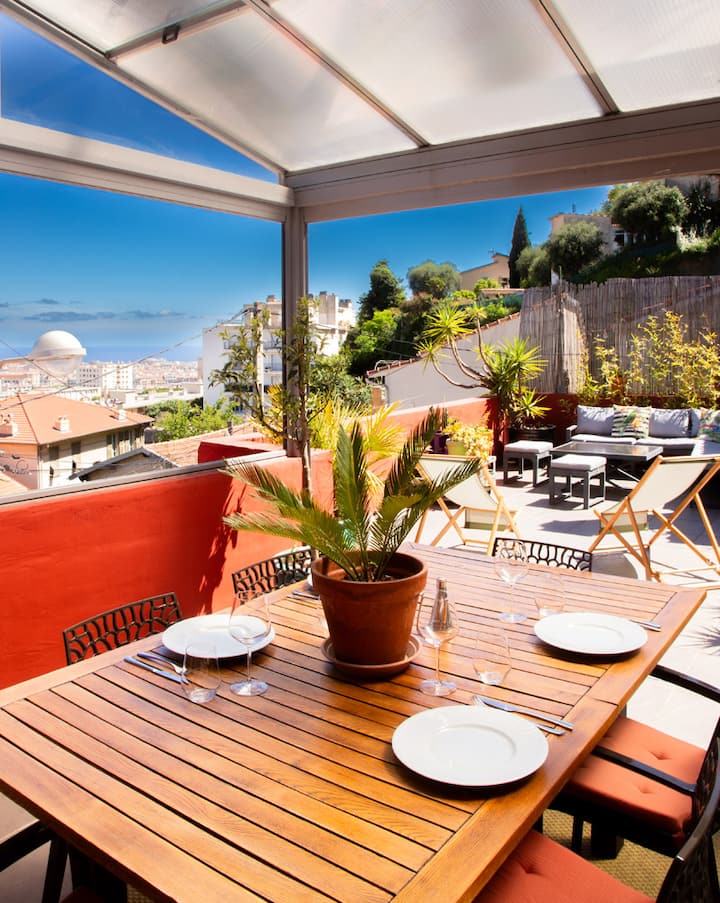Magnifique Maison Avec Terrasse Vue Mer - 니스