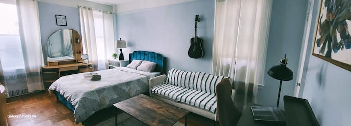 Large Bedroom (Queen) + Living Room + Workspace