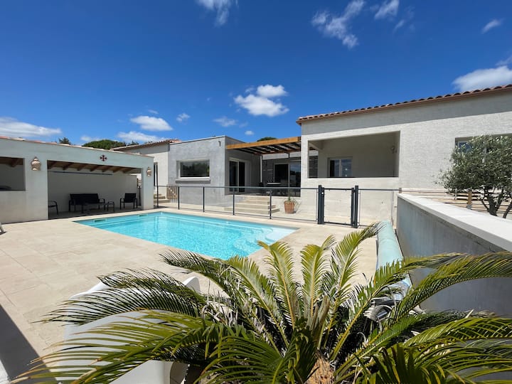 Villa Moderne Familiale Avec Piscine - Calme - 卡爾卡松