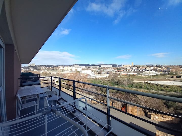 Appart  Parking Sécurisé 
Terrasse, Climatisation - Les Pennes-Mirabeau