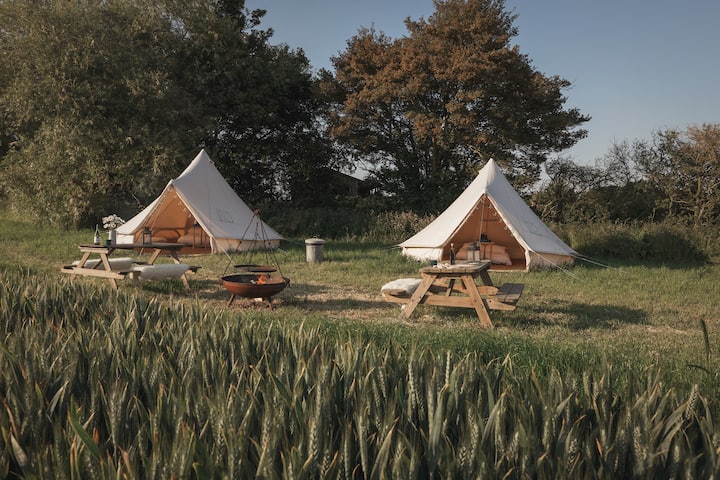 2 To 4 Bell Tents At Malting Farm Cabins - Colchester