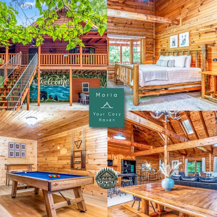 Spacious 7br Modern Rustic Log Cabin Retreat Hot Tub Arcade Room - Gatlinburg, TN
