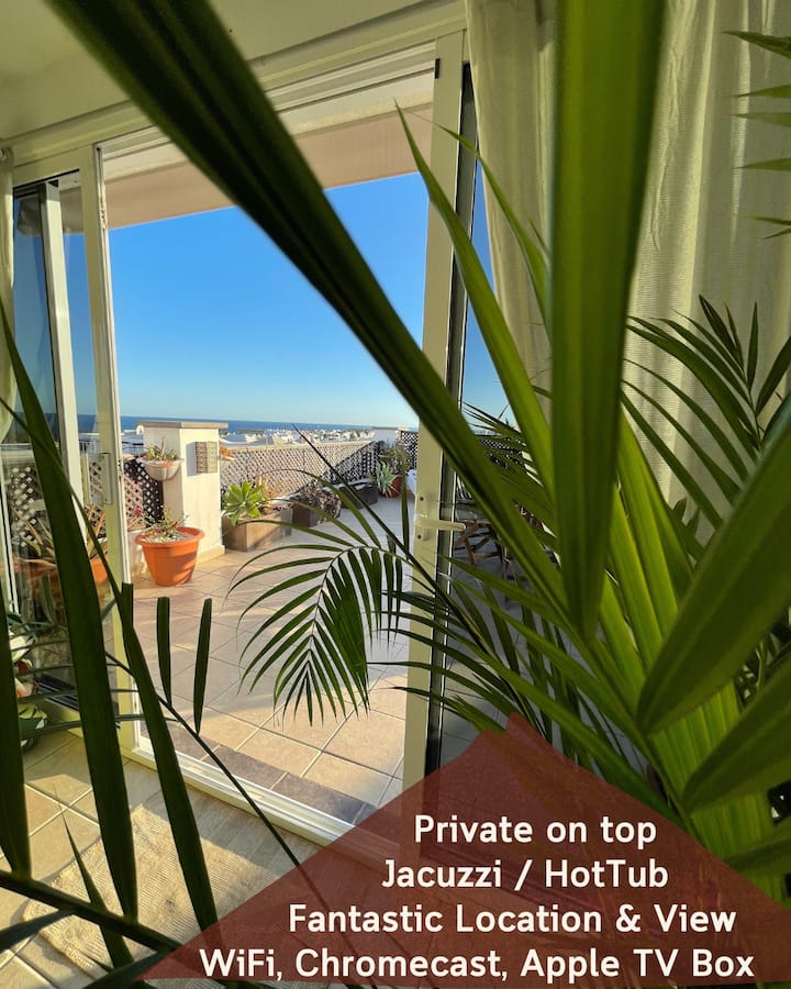 Penthouse Mit Jacuzzi,   Meer- & Vulkanblick - Costa Teguise