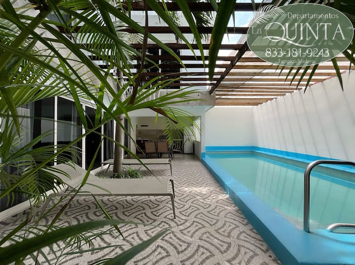 24 Huespedes Piscina, Terraza A 15mins De Playa - Tampico