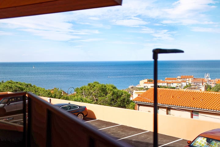 Vue Mer & Fort | Parking | Terrasse | Design - Collioure