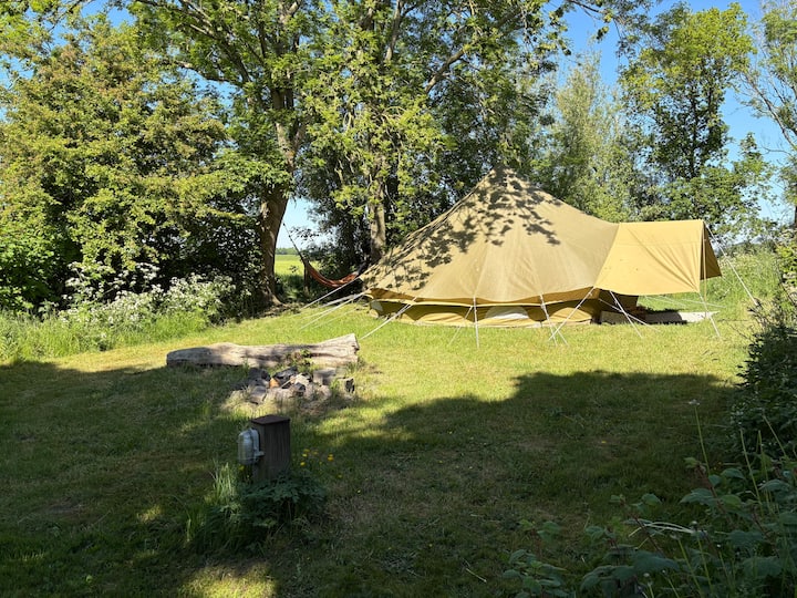 Luxe Bell Tent Met Vuurplaats En Hangmat Bij Sneek - Friesland