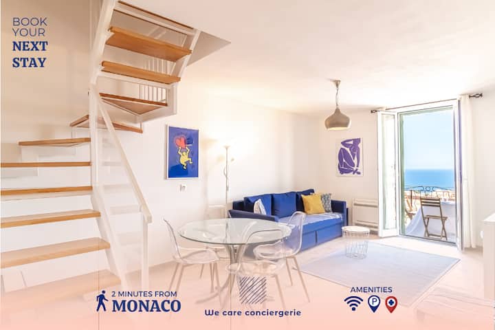 Nice Duplex With Terrace & Sea View - Near Monaco - Cap-d'Ail