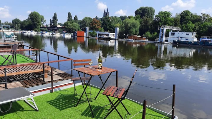 Romeo Cozy Boat, Town 10'walk, Parking Free, View! - Prague