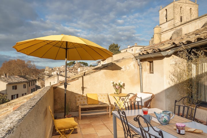 Grande Maison Atypique Troglodyte+terrasse Au Sud - Luberon
