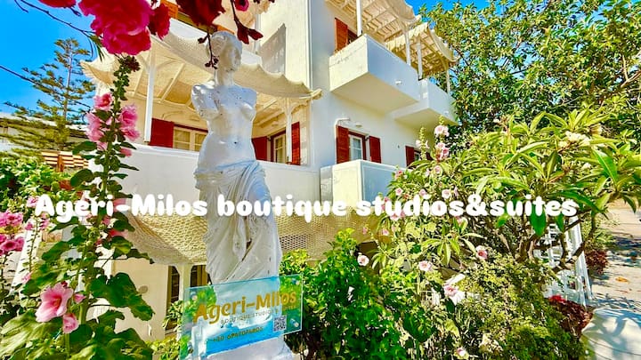 Ageri-milos- Boutique Garden Studio-king Mattres. - Milos