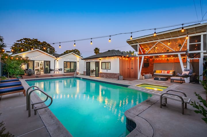 New Home W/ Private Pool, Jacuzzi & Sauna By Lax - Gardena, CA