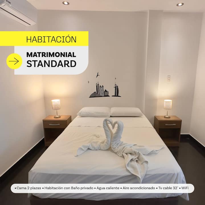 Matrimonial 2 Con A/c, Baño Agua Caliente, Smarttv - Máncora