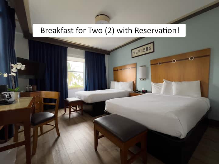 Two Double Beds |Ocean Front |Steps To The Beach! - South Beach, FL