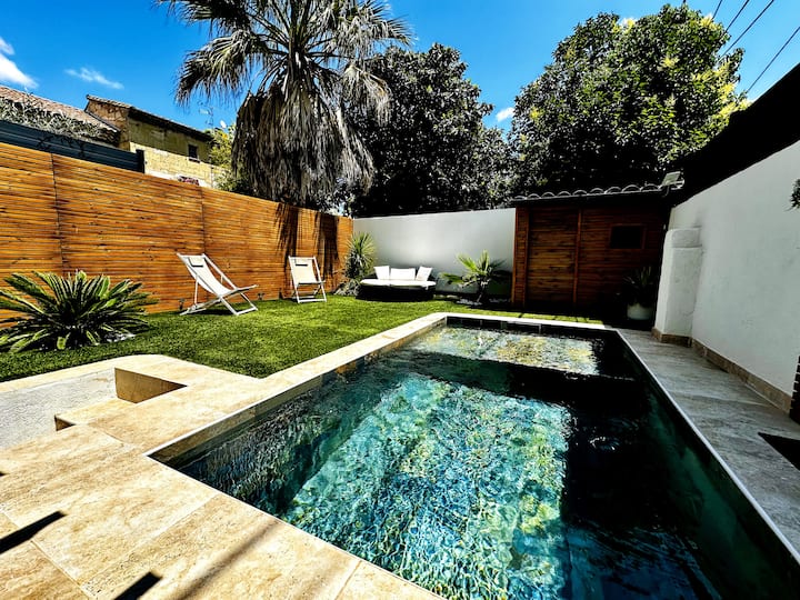 Maison De Ville  3ch 105 M2 Avec Piscinette Privée - Saint-Laurent-d’Aigouze